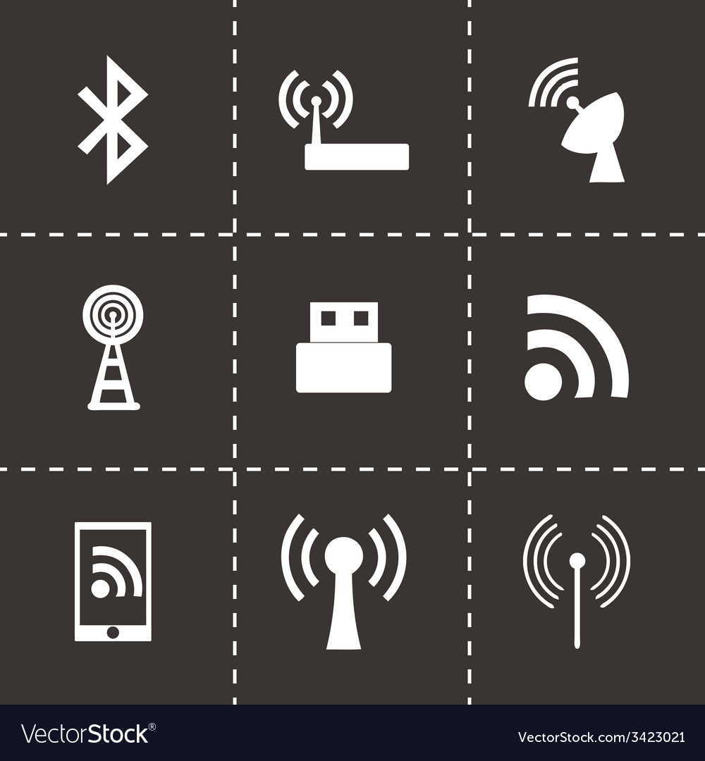 Wireless icon set Royalty Free Vector Image - VectorStock