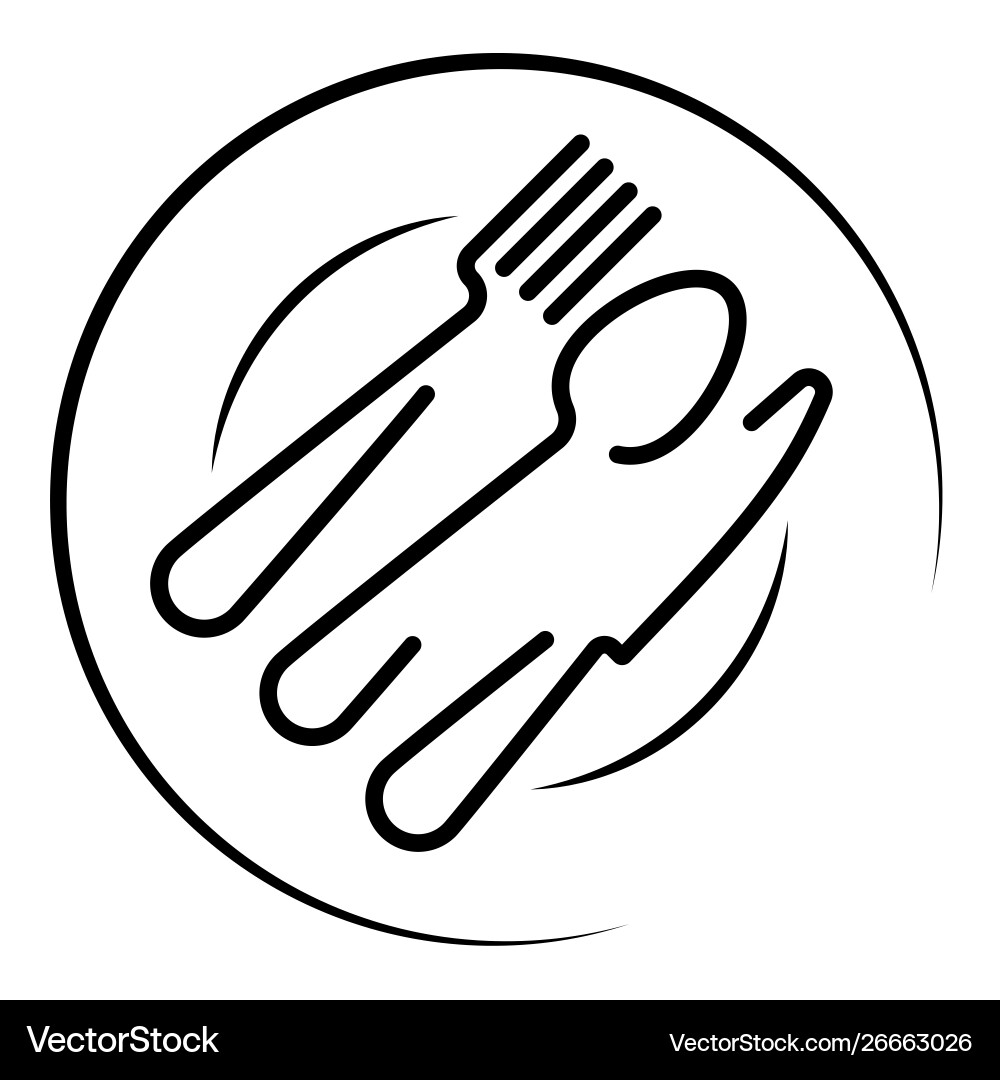 Abstract logo a cafe or restaurant spoon Vector Image