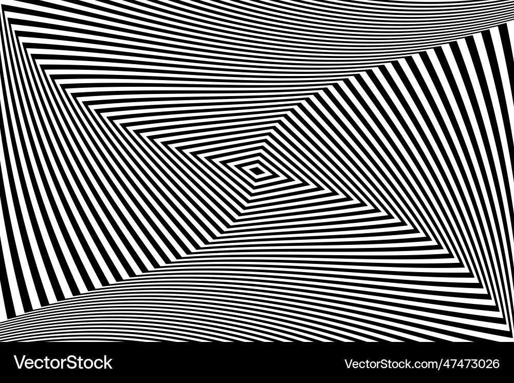 Black and white optical abstract wavy stripes Vector Image