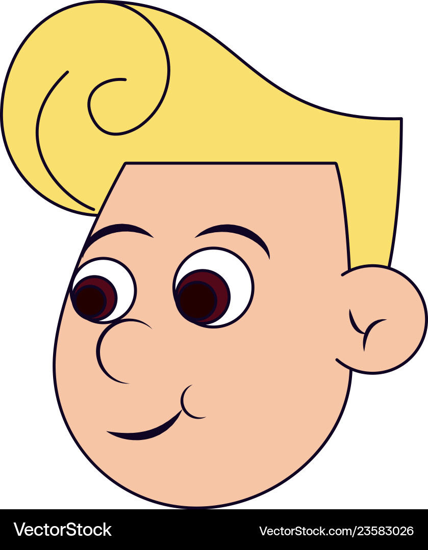 Boy face cartoon Royalty Free Vector Image - VectorStock