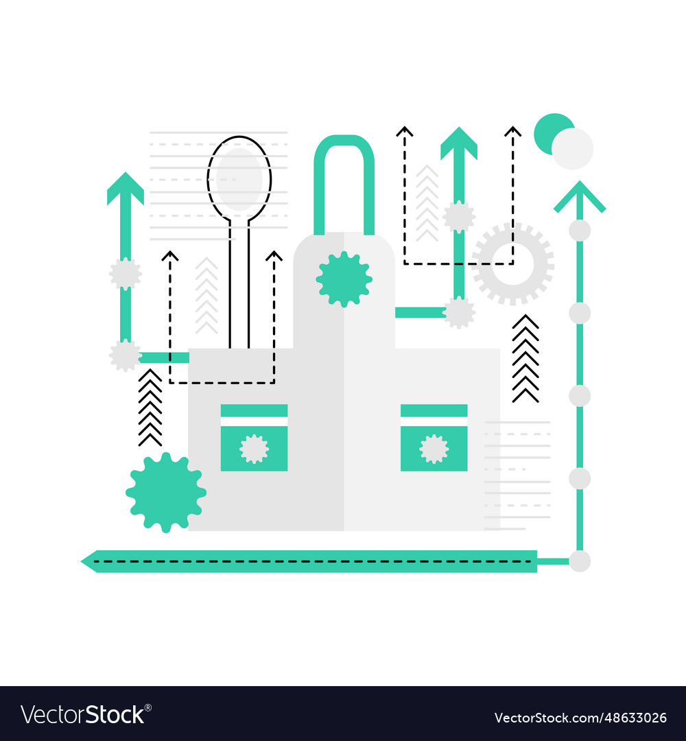 Chef cooking apron Royalty Free Vector Image - VectorStock