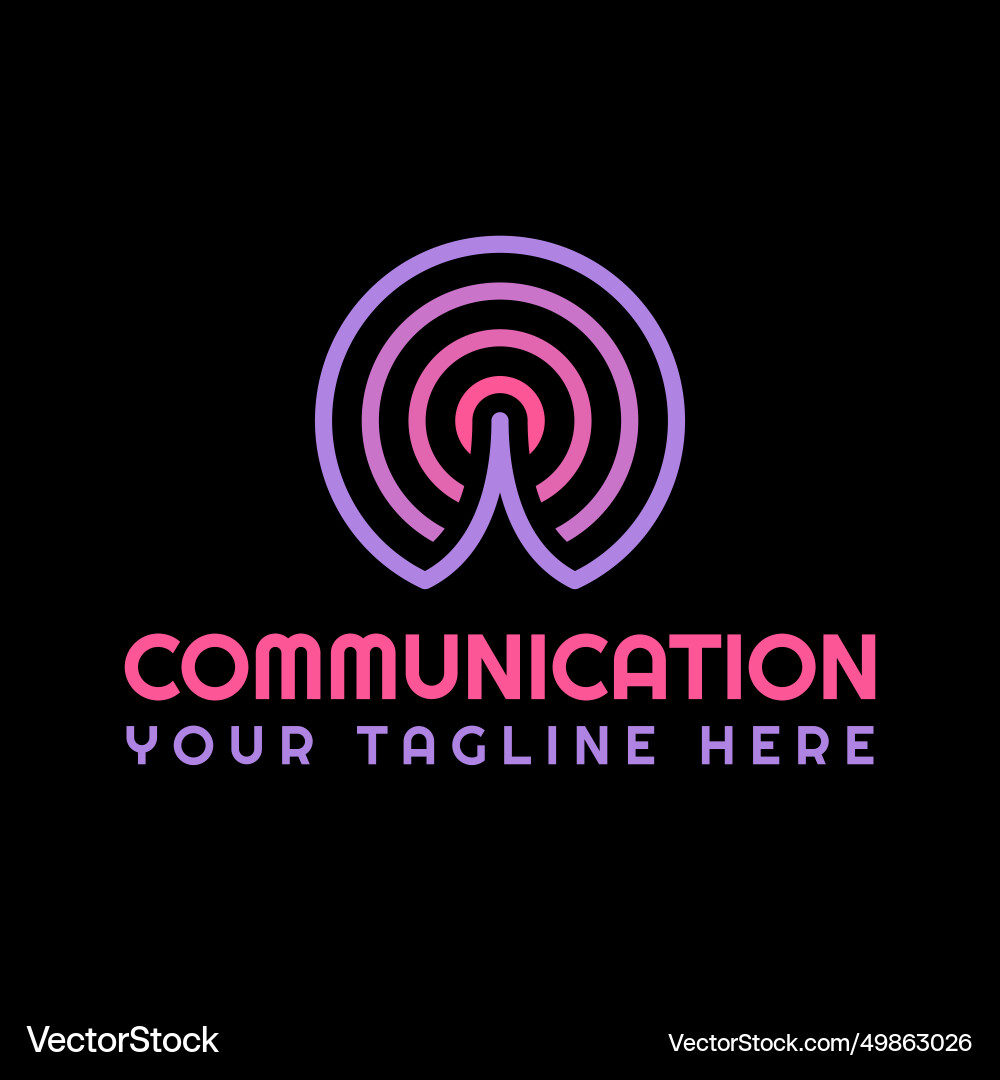 Communication logo template in vibrant colors Vector Image