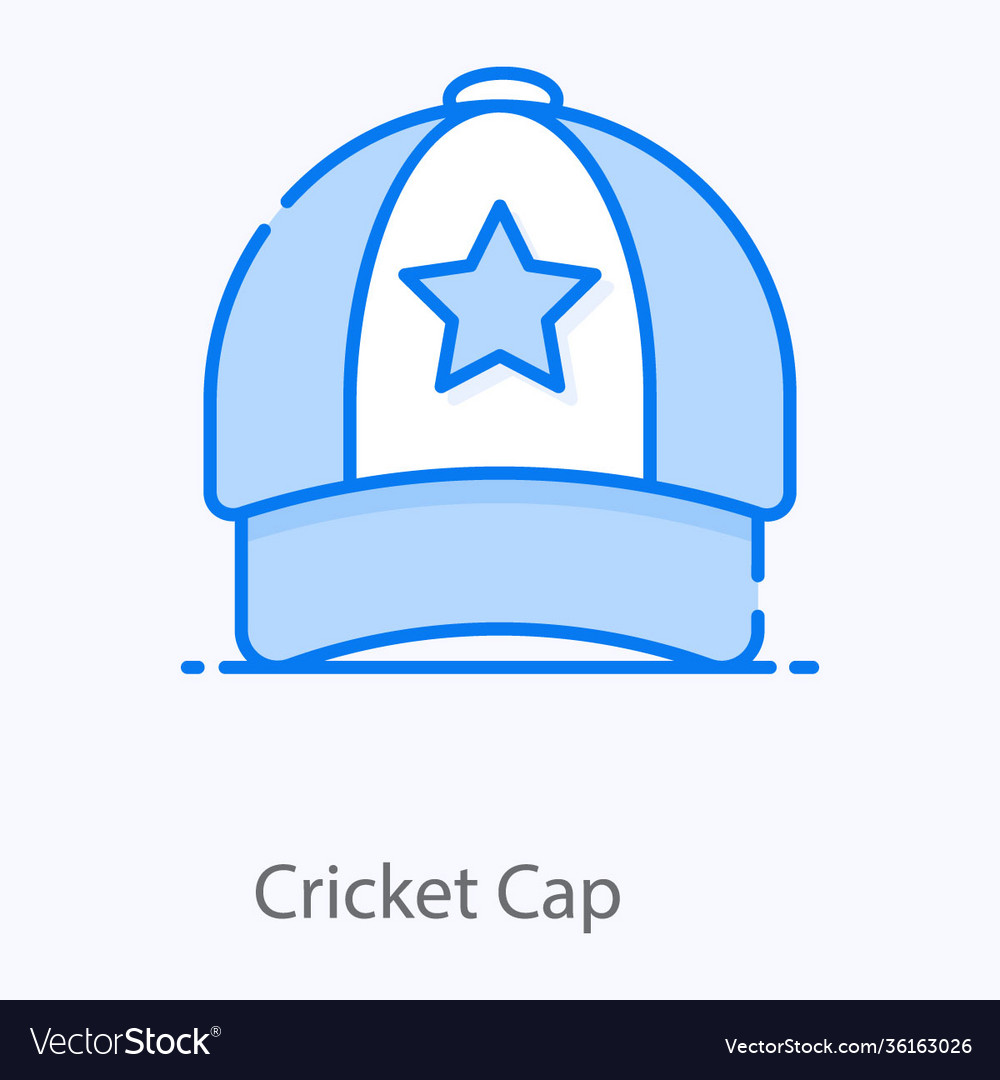 Cricket cap Royalty Free Vector Image - VectorStock