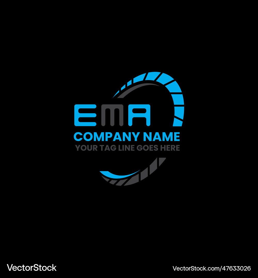 Ema letter logo creative design with graphic ema Vector Image