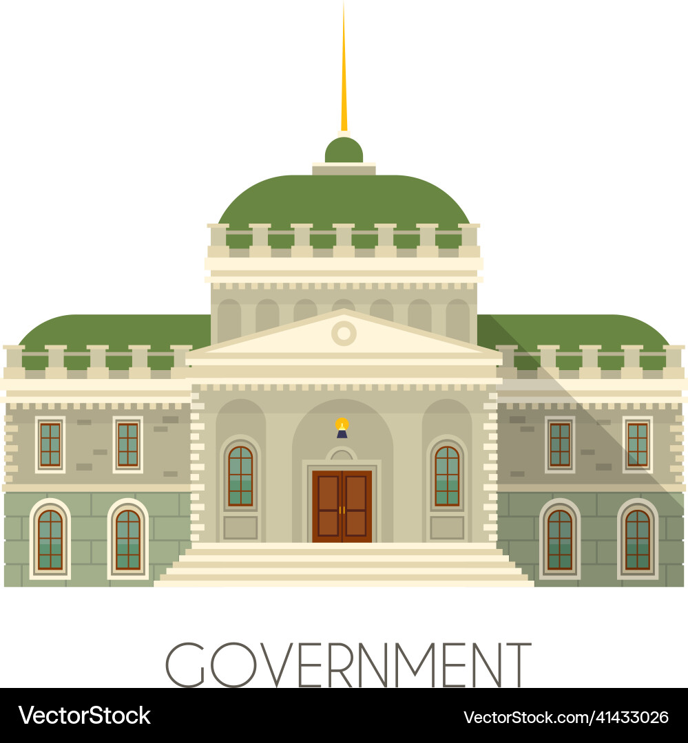 Government house icon community administration Vector Image