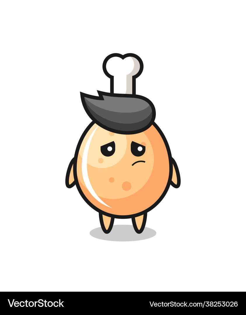 Lazy gesture fried chicken cartoon character Vector Image