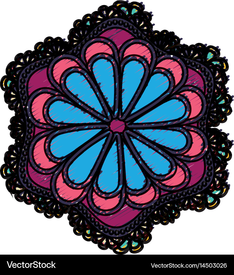 Mandala flower design Royalty Free Vector Image