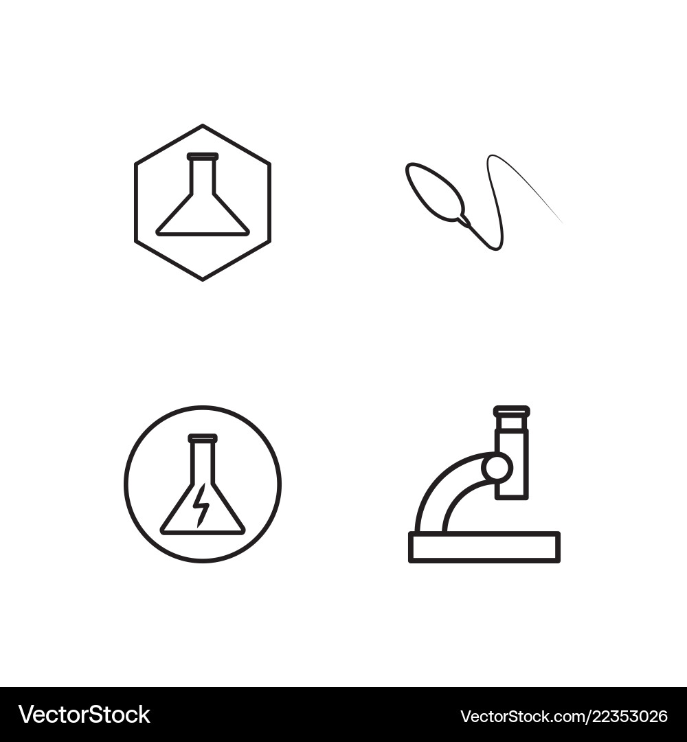 Medical simple outlined icons set Royalty Free Vector Image