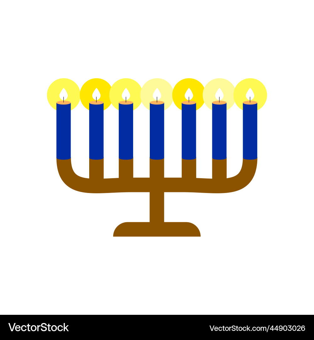 Menorah ukraine contour icon Royalty Free Vector Image