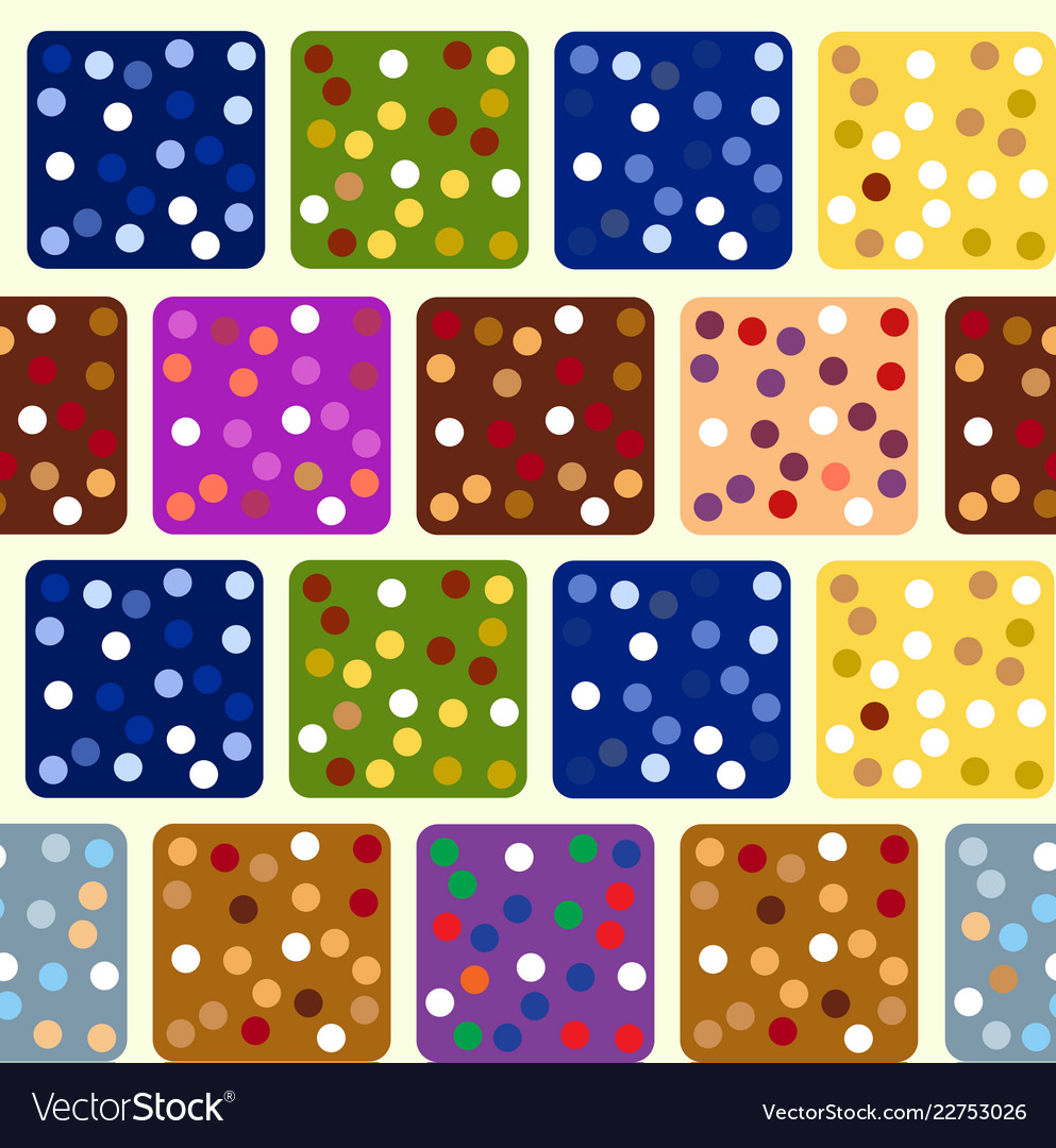 Repeating Seamless Pattern Of Colored Squares Vector Image