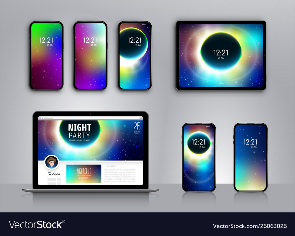 Set wallpaper for smartphone or tablet Royalty Free Vector