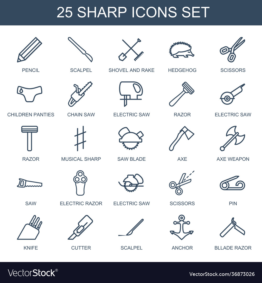 Sharp-Symbole Lizenzfreies Vektorbild - VectorStock