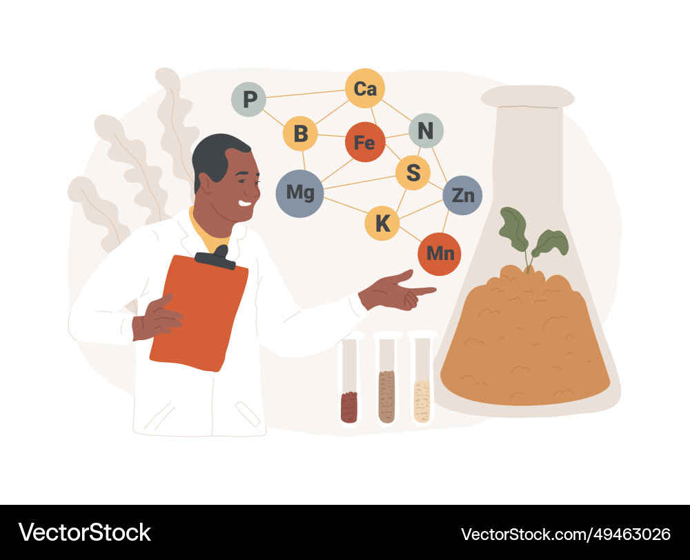 Soil chemistry isolated concept Royalty Free Vector Image
