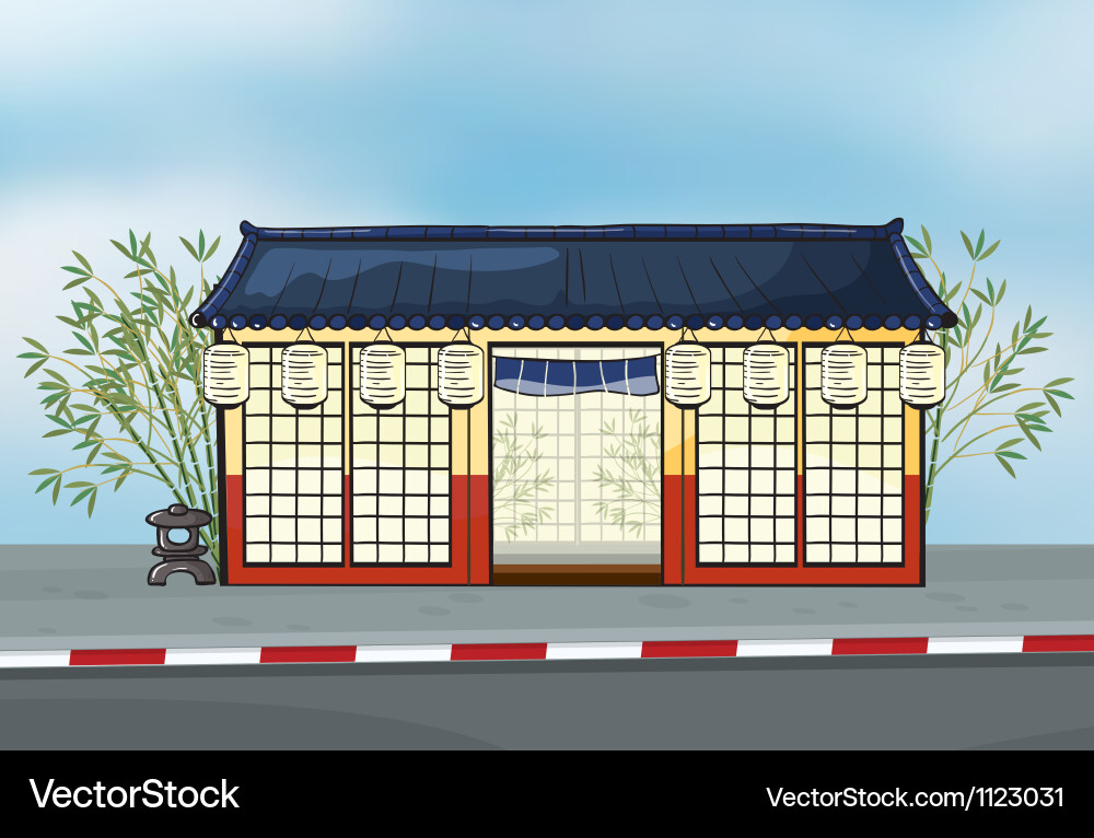 A japanese restaurant Royalty Free Vector Image