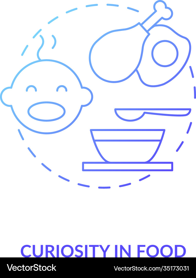 Curiosity in food concept icon Royalty Free Vector Image