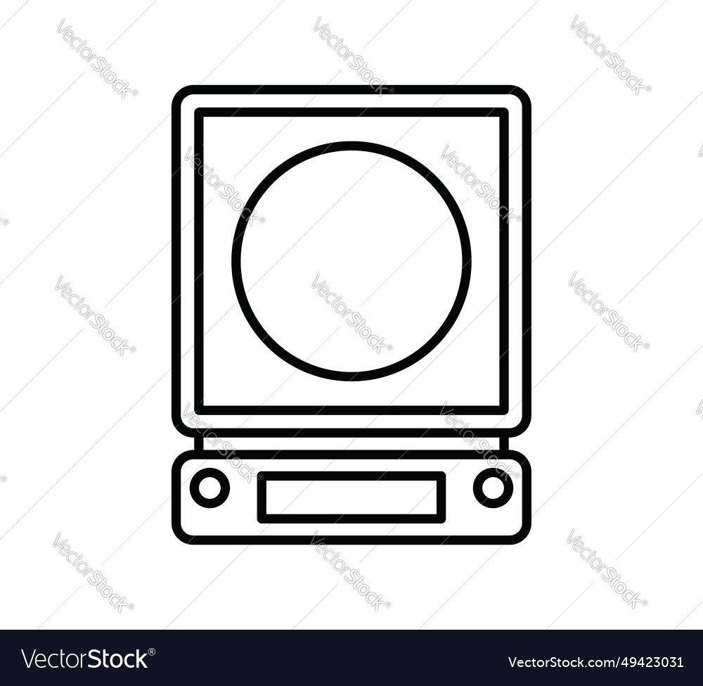 Digital domestic food scale with pull-out display Vector Image Digital domestic food scale with pull-out display Vector Image