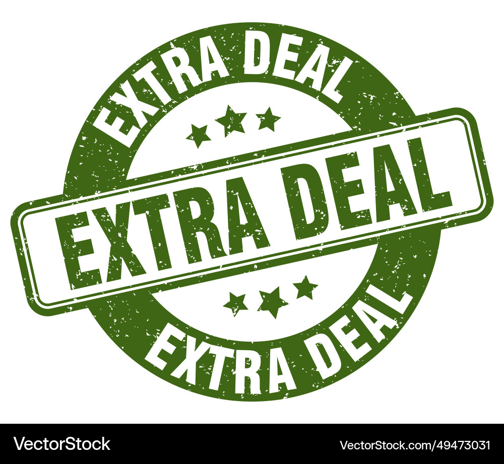 Extra deal stamp label round grunge Royalty Free Vector