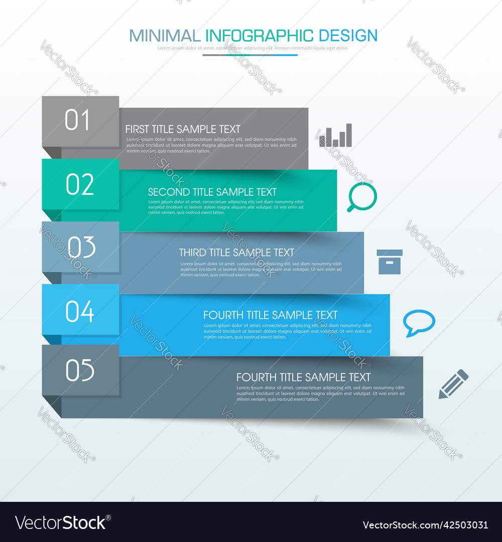 Infographic elements with business icon on full Vector Image