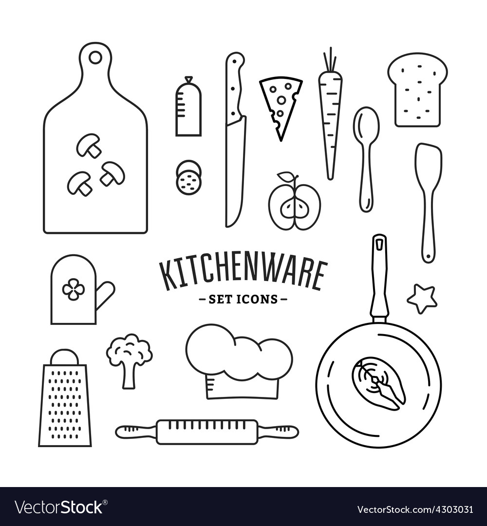 Kitchenware Royalty Free Vector Image - VectorStock