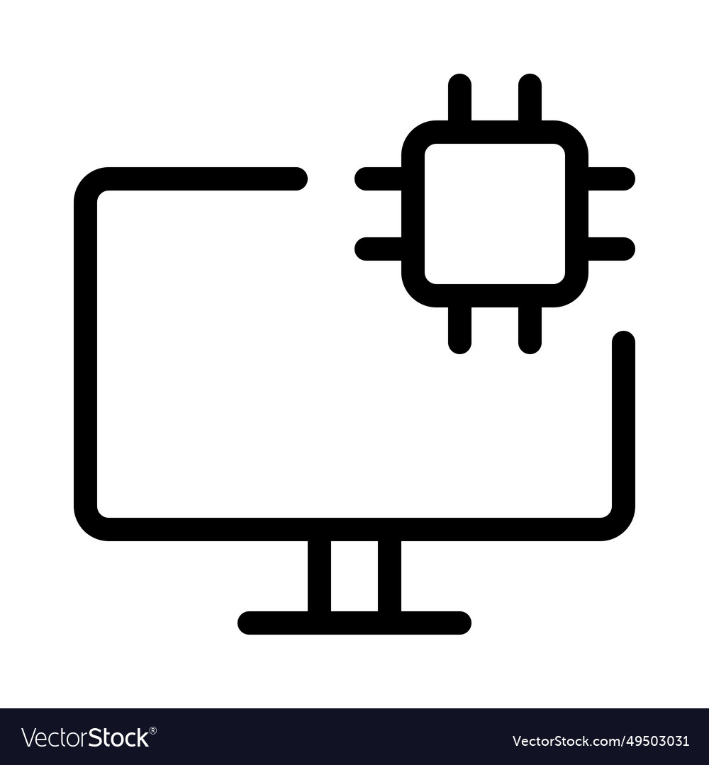 Microchip an essential component of computer Vector Image