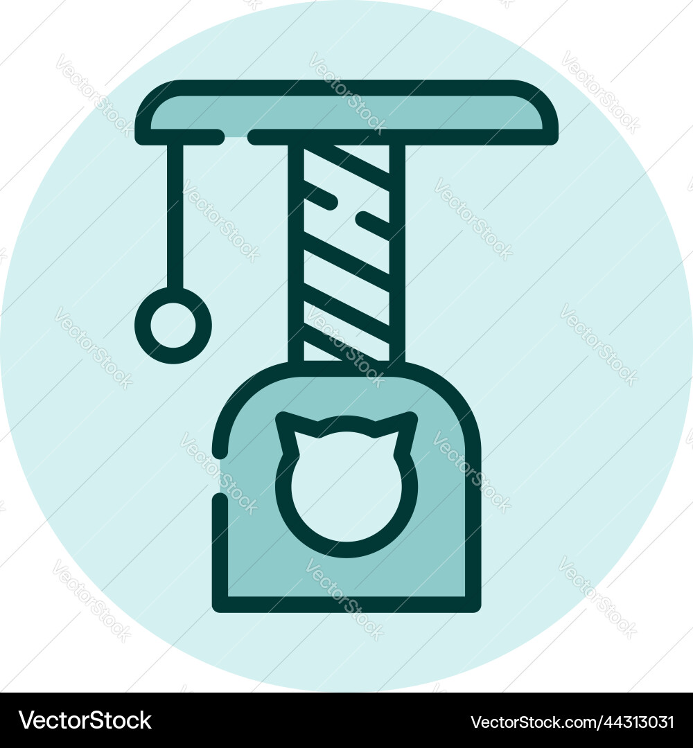 Pet cat house on a white background Royalty Free Vector