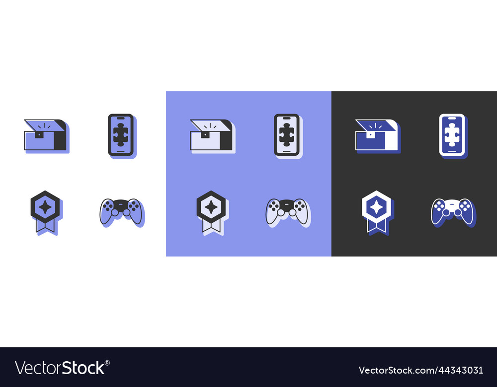 Set game controller or joystick chest for game Vector Image