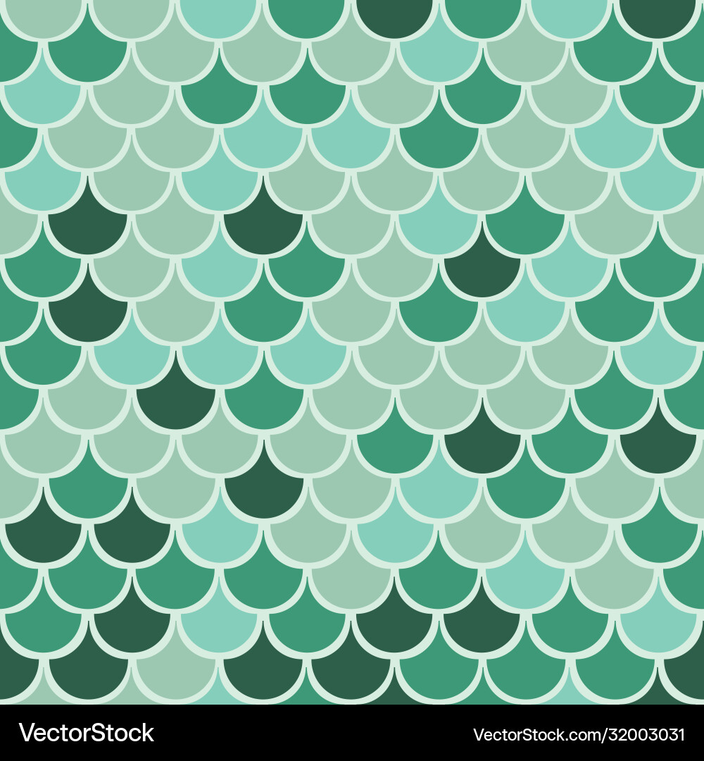 Shades green multicolor mermaid fish Royalty Free Vector