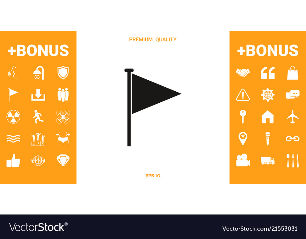 Triangle flag icon Royalty Free Vector Image - VectorStock