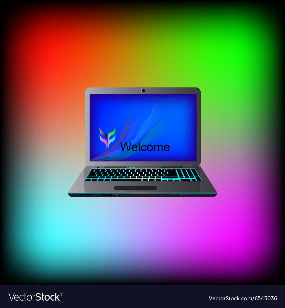 A computer 01 Royalty Free Vector Image - VectorStock