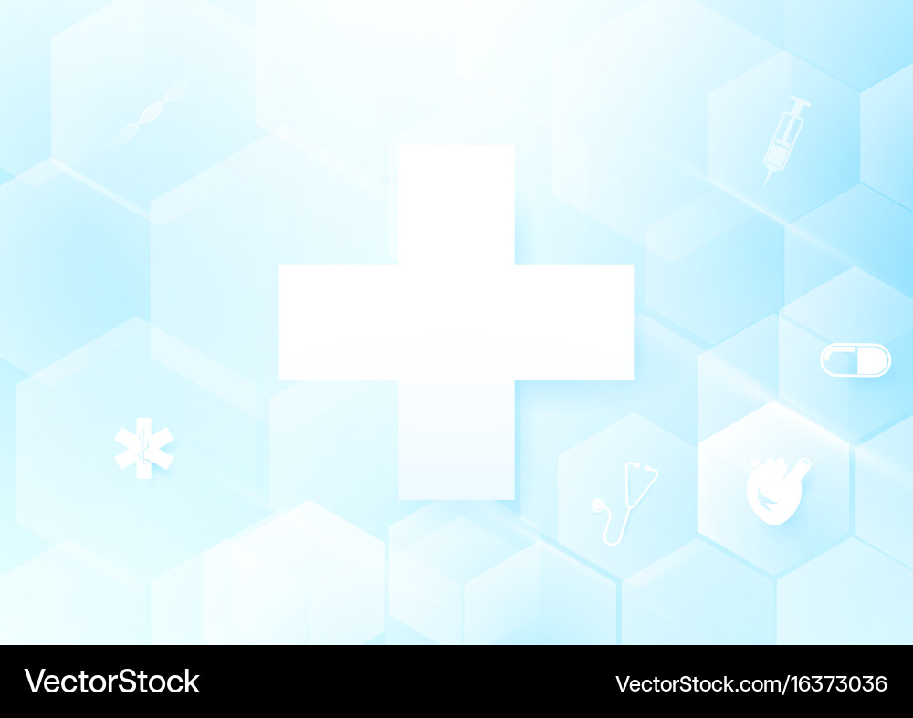 Abstract geometric shape medicine and science Vector Image