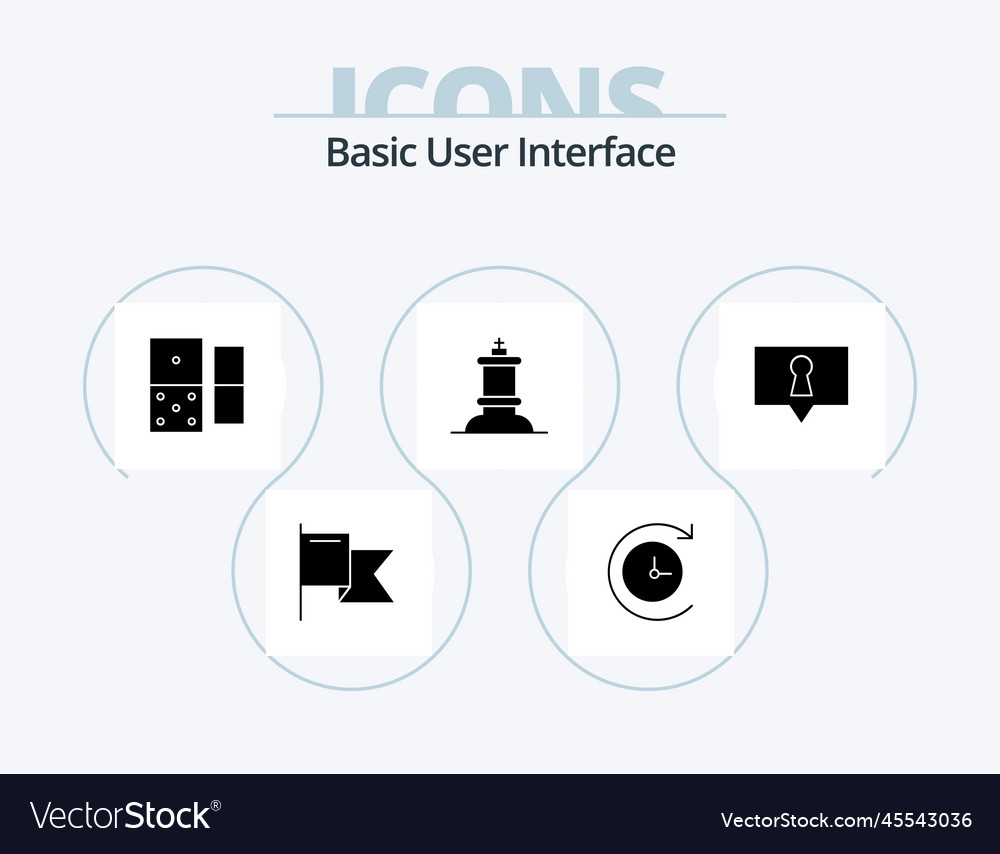 Basic glyph icon pack 5 icon design chess Vector Image