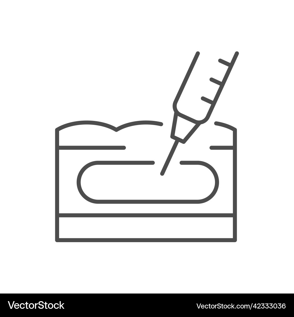 Beauty injection line outline icon Royalty Free Vector Image