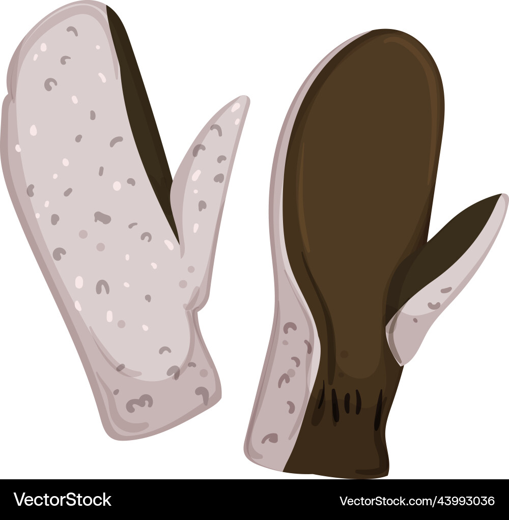 Clothes mittens gloves winter cartoon Royalty Free Vector