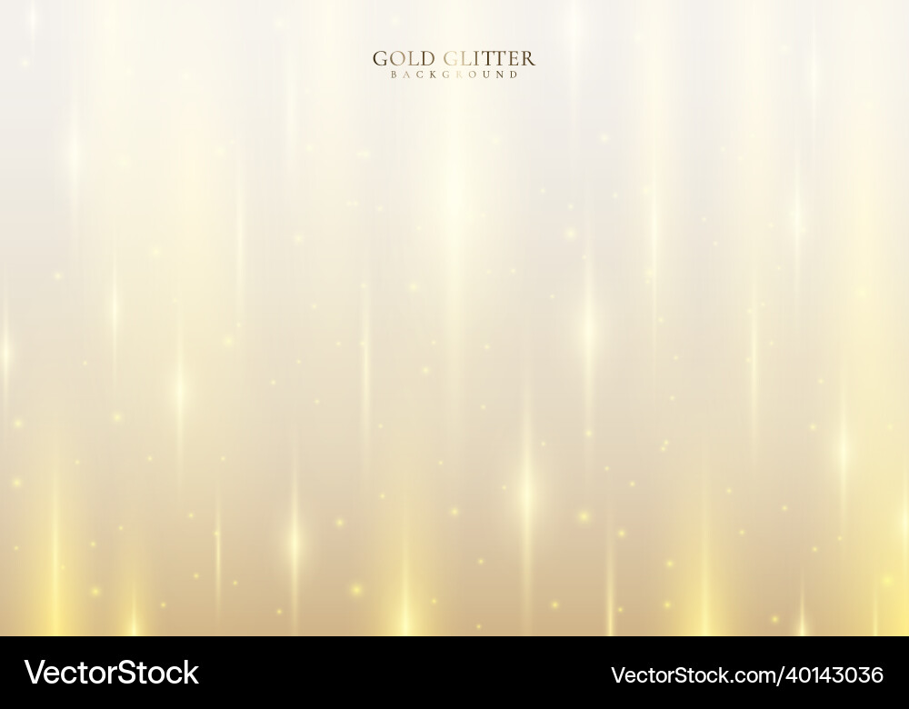 Golden glitter sparkling lights effect on gold Vector Image