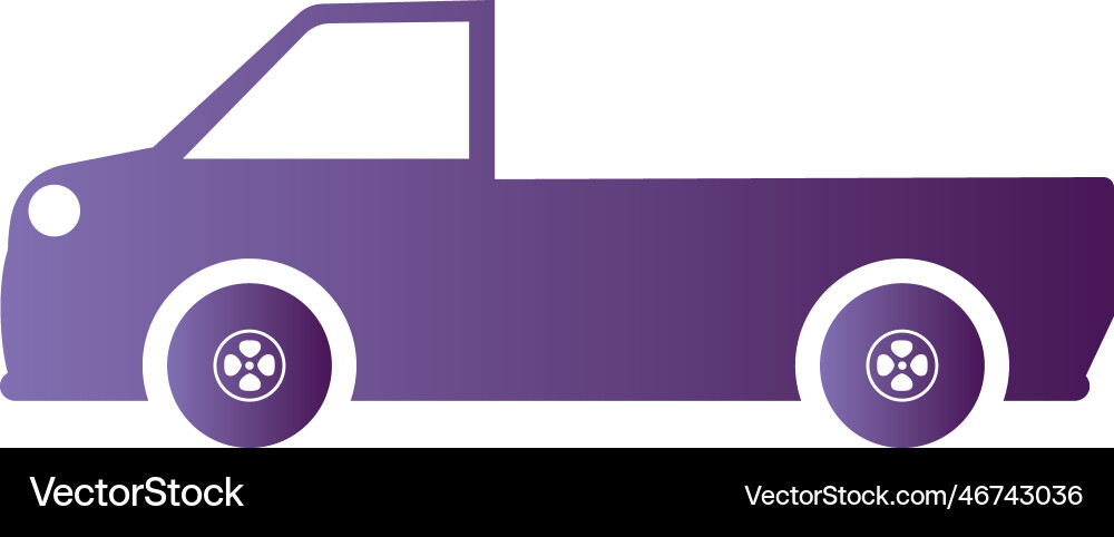Isolated colored pick up truck icon flat design Vector Image