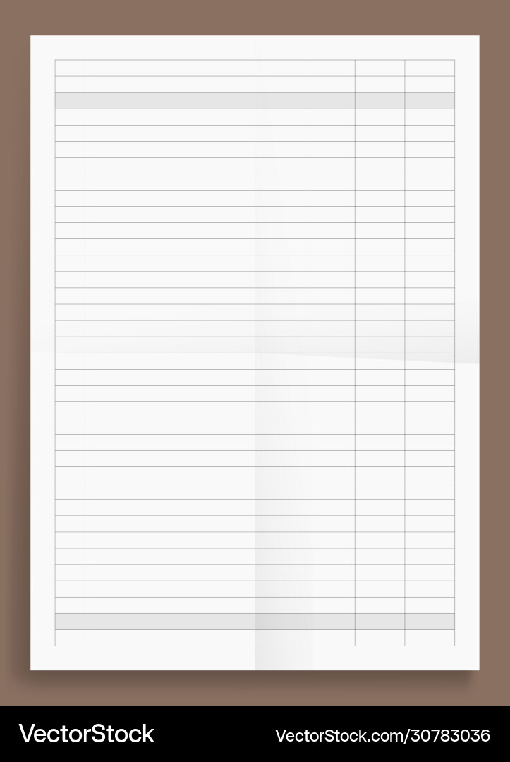 Mockup crumpled standart blank acounting sheet Vector Image