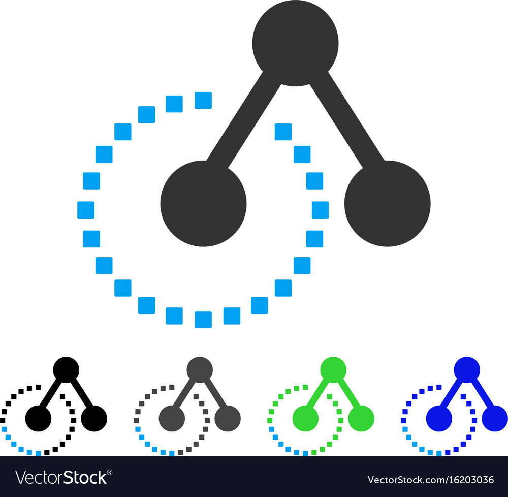 Molecule structure flat icon Royalty Free Vector Image