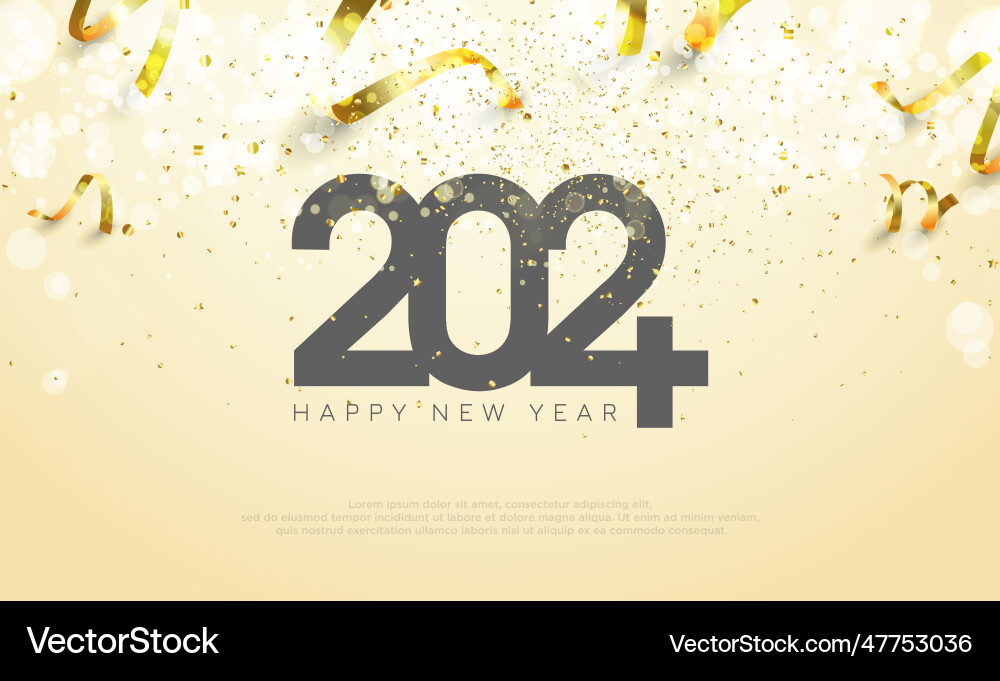 New year modern design with the unique 2024 Vector Image