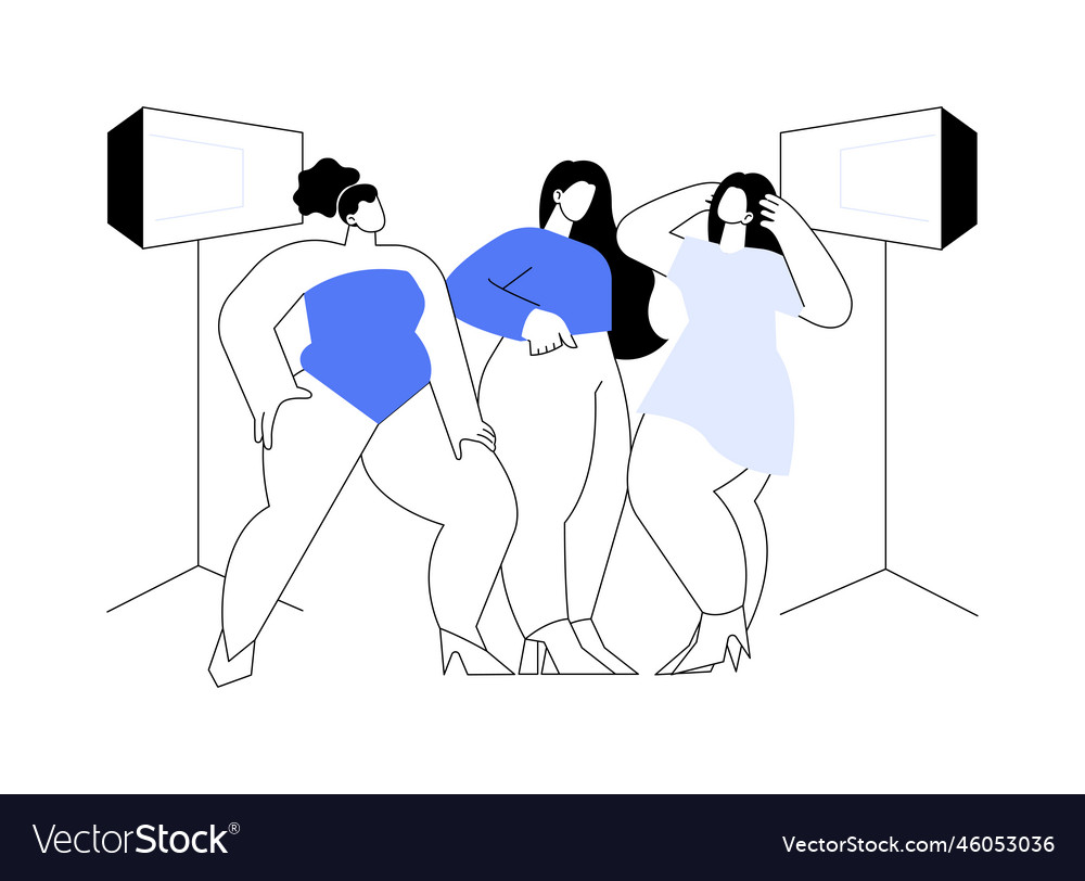 Plus size models abstract concept Royalty Free Vector Image
