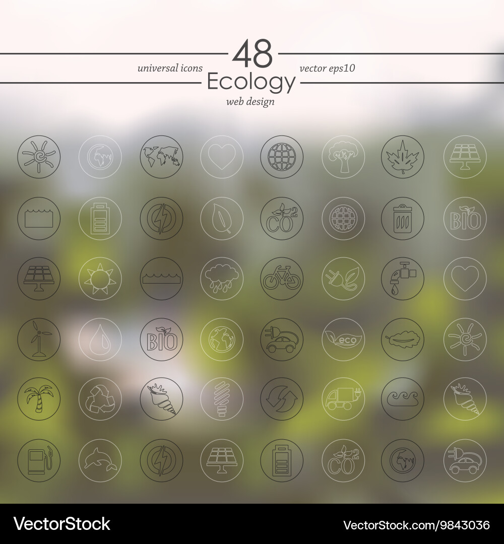 Set of ecology icons Royalty Free Vector Image