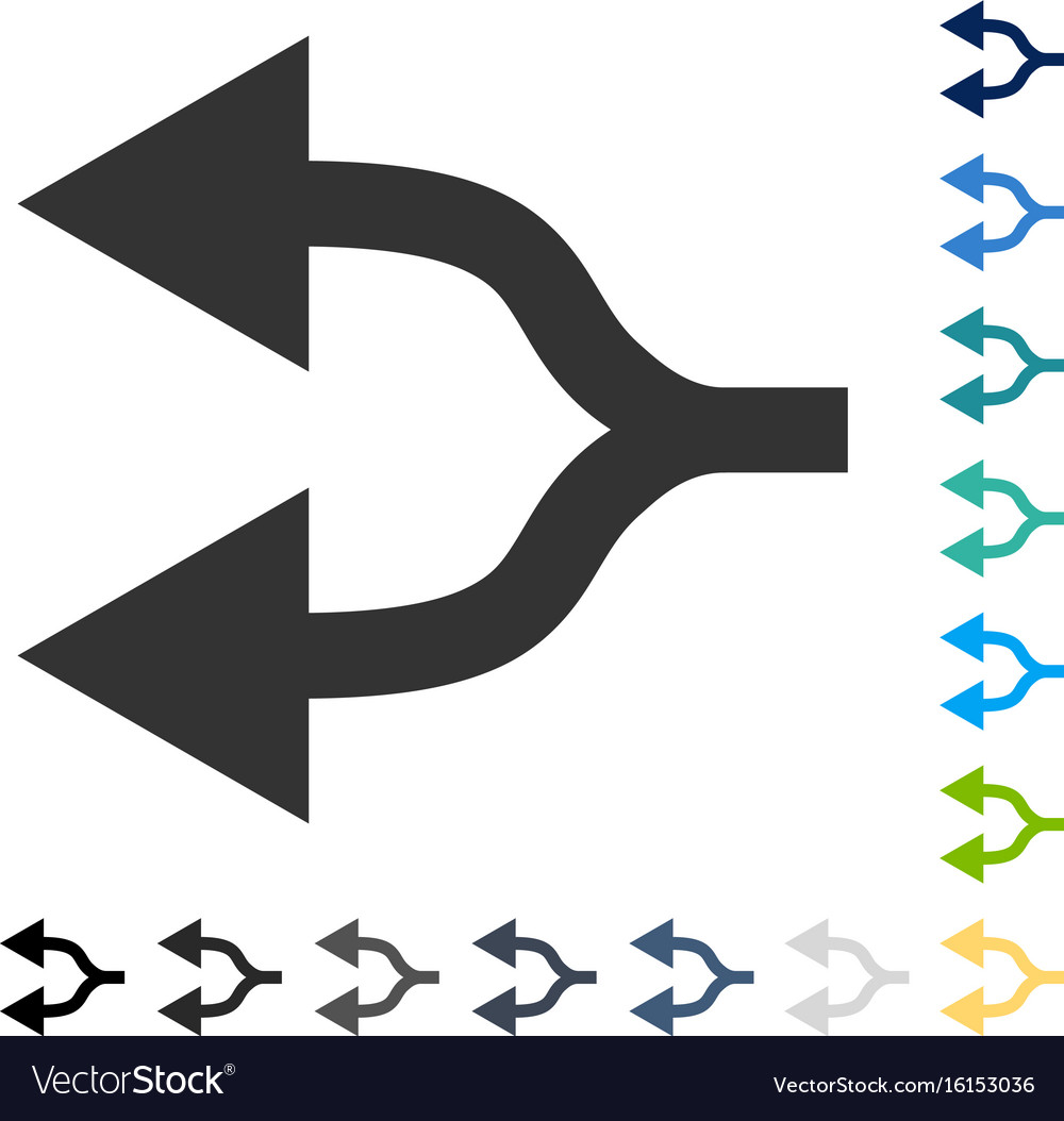 Split arrows left icon Royalty Free Vector Image