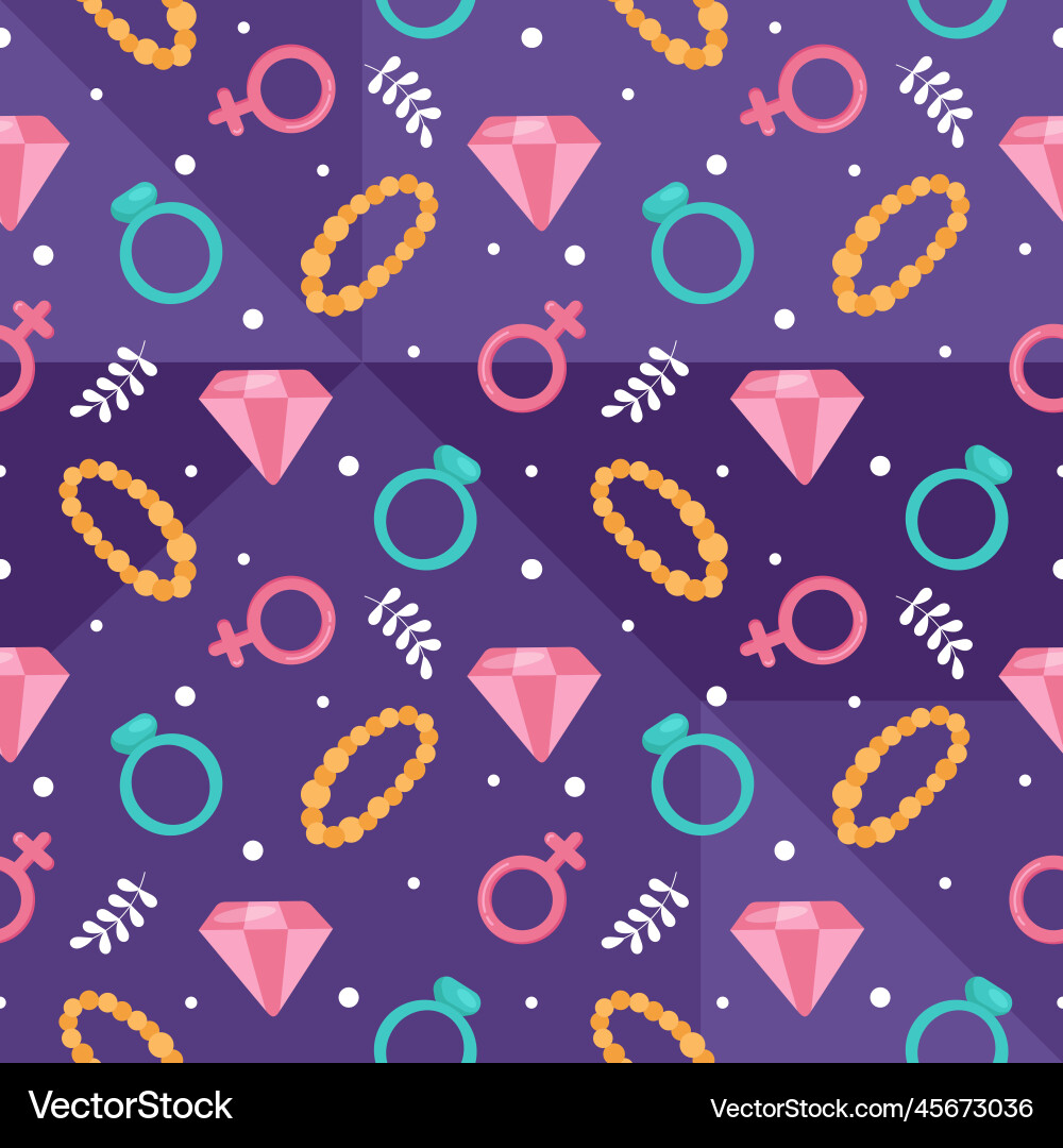 Women day seamless pattern design with girl Vector Image