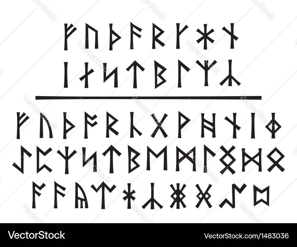 Younger Runes and The Northumbrian Order Vector Image