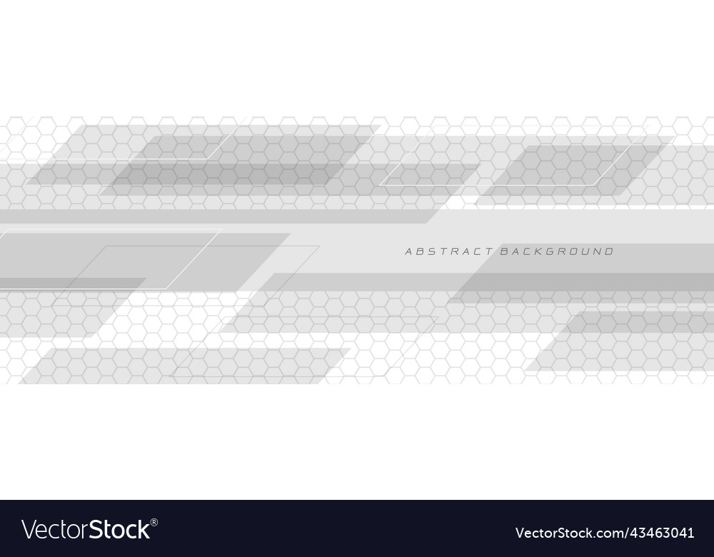 Abstract White Grey Geometric Futuristic Vector Image 
