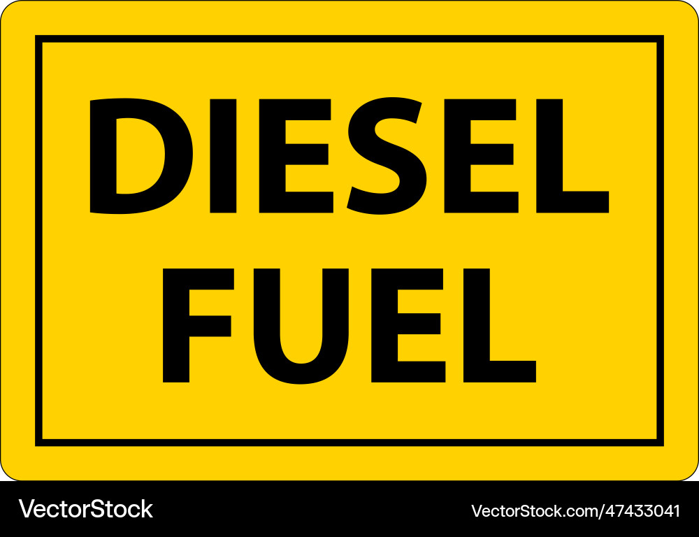 Danger diesel fuel sign on white background Vector Image