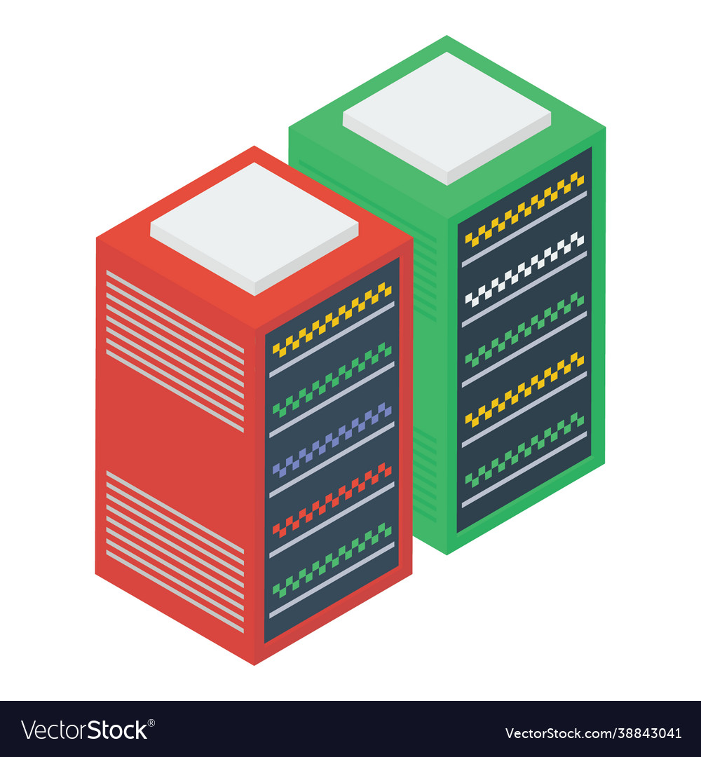 Data server rack Royalty Free Vector Image - VectorStock