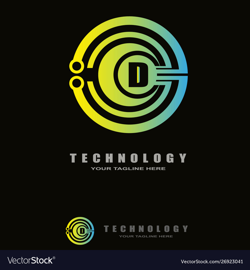Future technology logos Royalty Free Vector Image