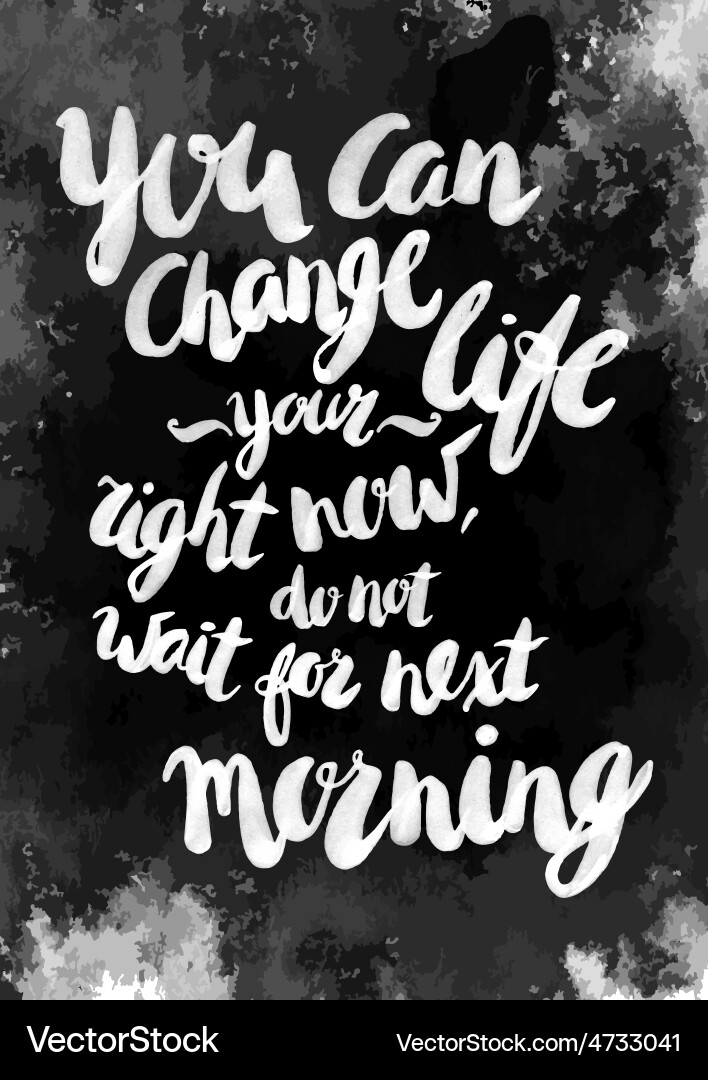 Inscription poster with hand drawn lettering Vector Image