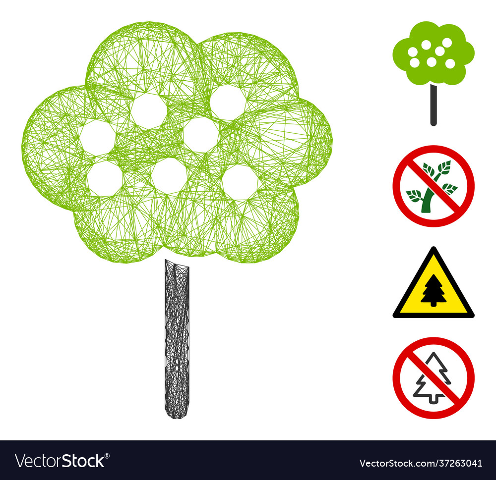 Net tree mesh Royalty Free Vector Image - VectorStock