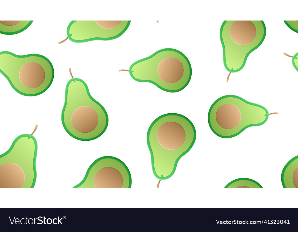 Pattern with avocado Royalty Free Vector Image